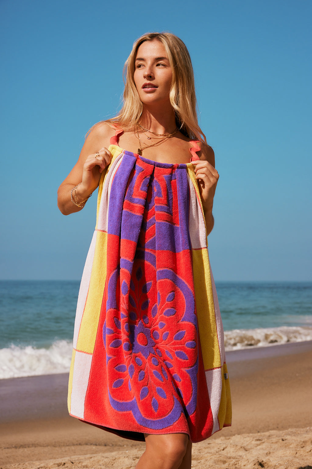 Pleated Towel Dress - Flower – Mowgli Surf